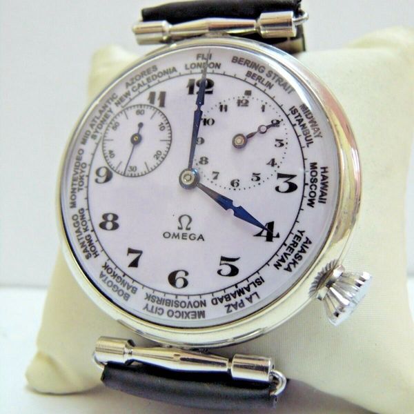 OMEGA World Time Wrist Watches Antique vintage 1920s Hand winding ...