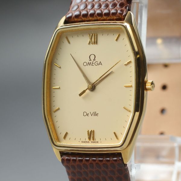 [VINTAGE] OMEGA De Ville Cal.1417 Ref.191.0180 Quartz Men's 27mm Watch ...