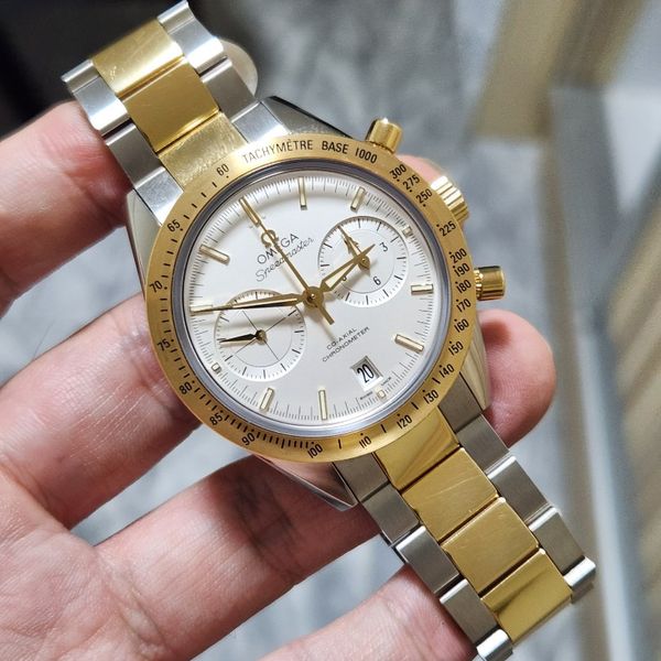 Omega speedmaster 57 41.5mm half gold | WatchCharts Marketplace