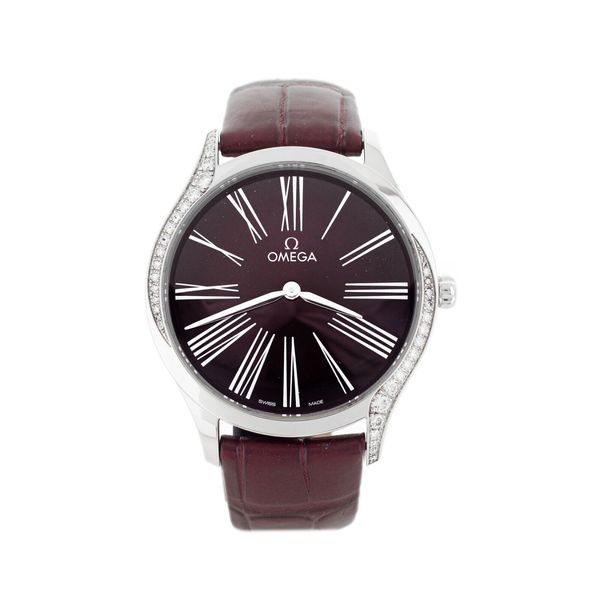 Omega De Ville Tresor Stainless Steel Red Dial 36mm 428.18.36.60.11.001 ...