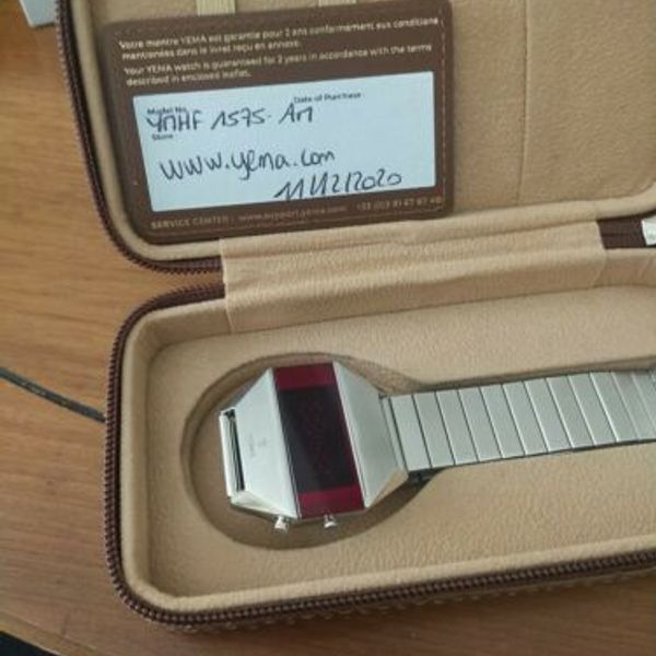 YEMA LED SILVER YMHF1575 reissue 1970s retro futuristic style | WatchCharts