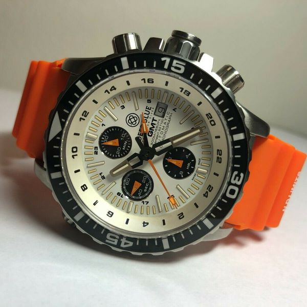 Deep Blue Day-Night T100 GMT Chronograph | WatchCharts