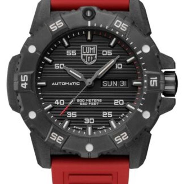 Luminox Master Carbon SEAL Automatic CARBONOX Red Rubber Diver Men ...
