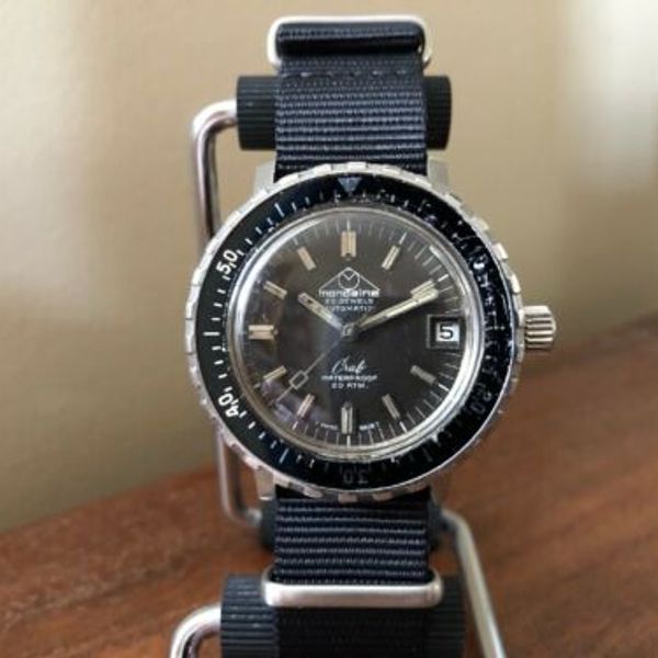 Mondaine Vintage Automatic Diver Watch - Crab - Chunky Tuna Can Style ...