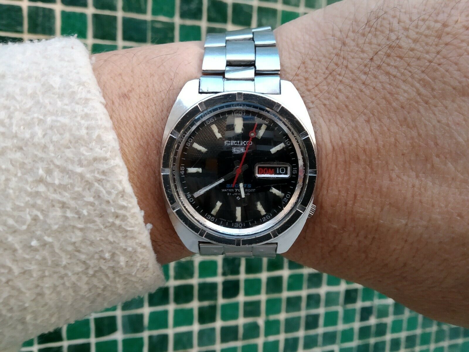 SEIKO 5 SPORTS AUTOMATIC DIVER 6119-8140 WATER 70 PROOF ALL ORIGINAL ...