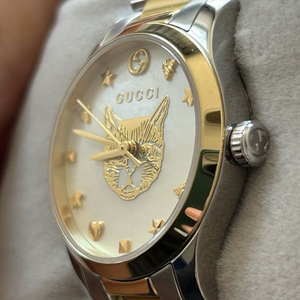 Orologio 27 mm Gucci YA1265012 G-Timeless bicolore donna quadrante ...