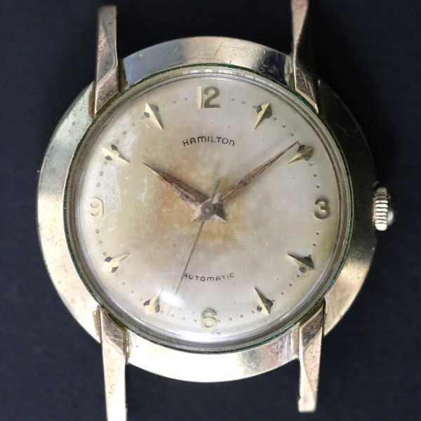Vintage Hamilton K-375 Automatic 10k Gold Filled Bezel Watch For Parts ...