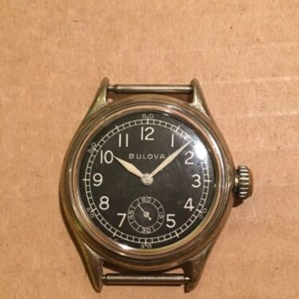 RARE WWII Vintage Bulova Military Field Men's Watch Army Navy ...