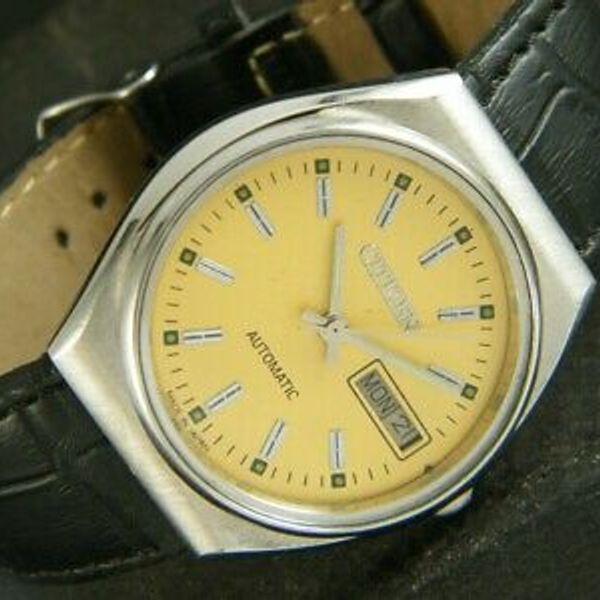 VINTAGE CITIZEN AUTOMATIC 8200A JAPAN MEN'S DAY/DATE WATCH 422b-a211001 ...