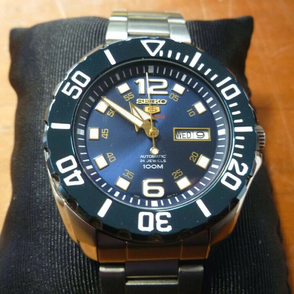 Seiko 5 Blue Baby/Mini Monster automatic watch - SRPB37 | WatchCharts ...