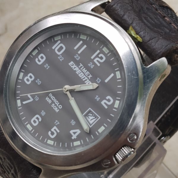 Timex Expedition 39mm Stainless, Gray Dial, Date, Bright Indiglo, NEW BATTERY ! | WatchCharts ...