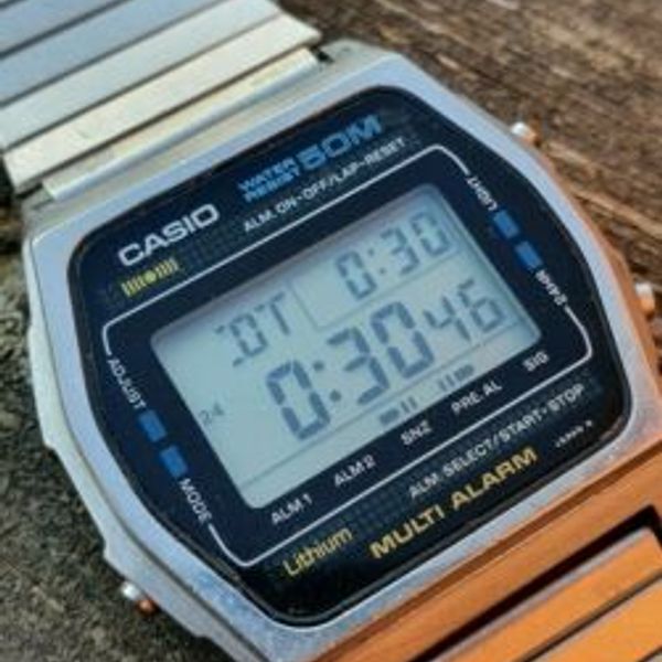 RARE Casio multi alarm W-56(181)vintage casio digital watch.Marlin W650 ...