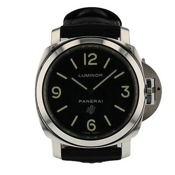 Panerai Luminor Base Logo Acciaio Steel Manual 44 mm Watch PAM01000 PAM ...