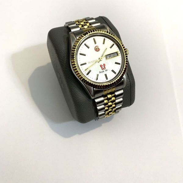 Vintage Rado Purple Horse Silver Dial Mechanical Automatic Two Tone ...