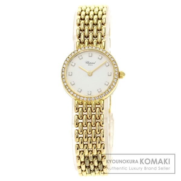 Chopard Classic 12P Diamond Wrist Watch OH Finished K18 Yellow Gold / K18YG / Diamond Ladies ...