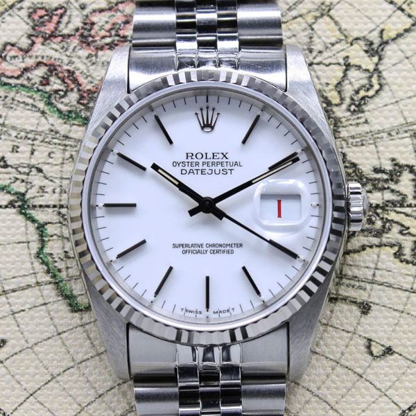 FS: Very Rare 1987 Rolex Datejust White Porcelain Dial 16234 R Series w ...