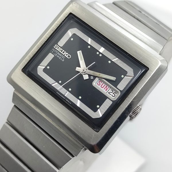RARE Vintage Seiko Automatic 6309-5030 TV Screen Case Silver Frame ...
