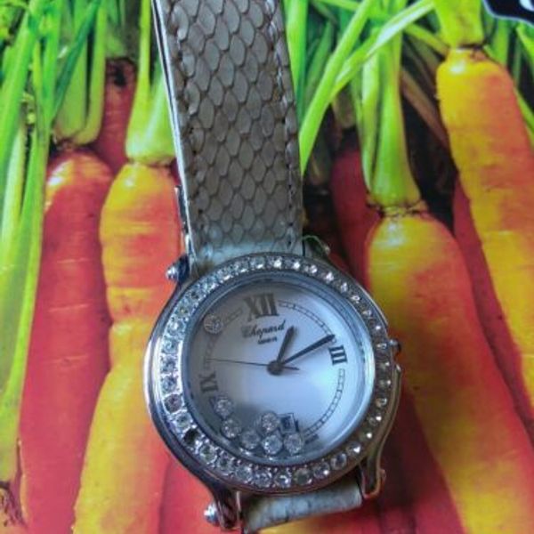 CHOPARD GENEVE SWISS WOMEN'S WATCH + LEATHER BAND | WatchCharts
