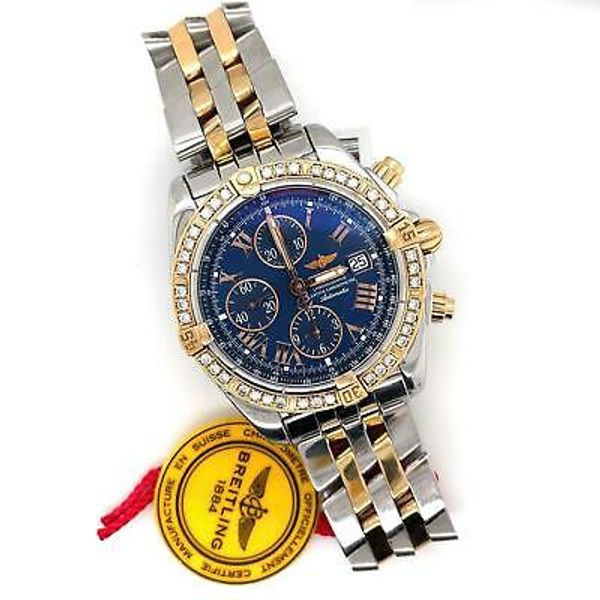 Breitling Evolution 44mm Two Tone 18k Rose Gold & Steel C13356 Custom ...