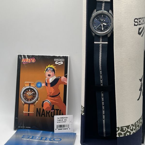 Seiko 5 Sports Naruto & Boruto Sasuke Uchiha Men's Automatic Watch ...