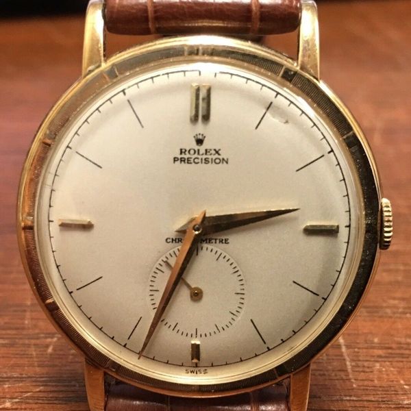 50's Rolex Precision Chronometer Metropolitan ref 4325 14K Gold ...