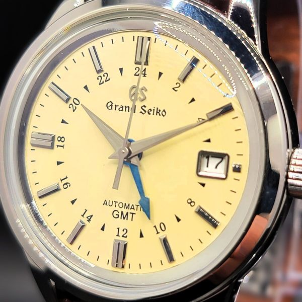Custom Mod (Grand Seiko Elegance GMT ) Cream Dial/Blue GMT Hand NH34 ...