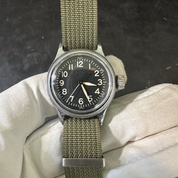1945 WW2 Elgin A-11 US Pilot Watch. Serviced. Nice!! | WatchCharts ...