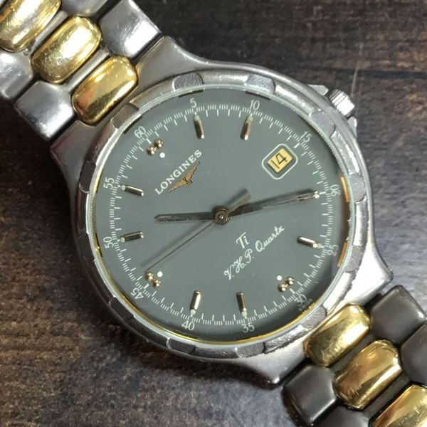 LONGINES Conquest Titanium Quartz Men's Watch 34mm Case 18cm Band ...