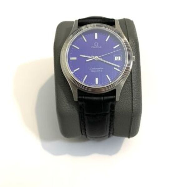 Vintage Omega Seamaster Cal 1425 Blue Dial Stainless Steel Menâ s ...