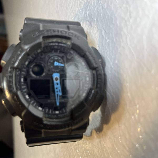 Rare - Casio G-Shock Black Resin Wristwatch GA-100 Analog & Digital ...