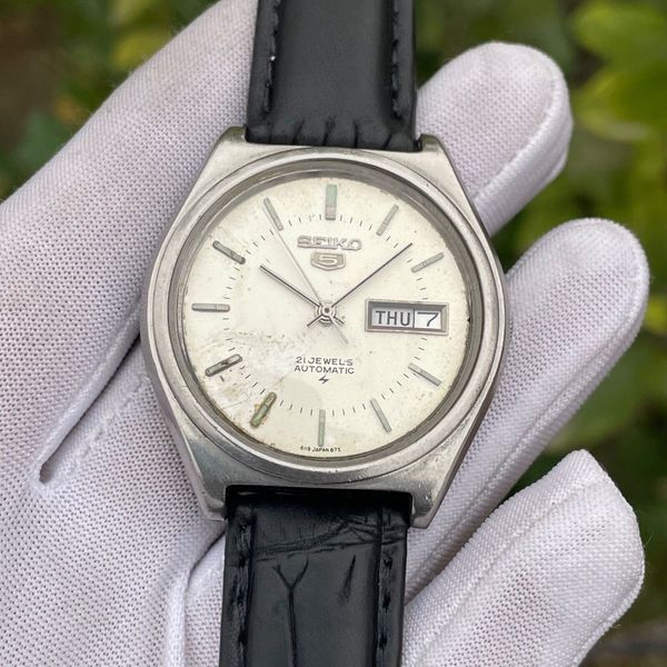 Vintage Seiko 5 Automatic Beautiful Dial Made in Japan Mens watch 6309-8840 | WatchCharts ...