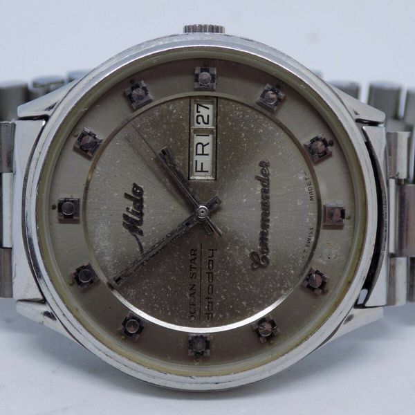 MIDO Commander OCEAN STAR datoday 8459 Mens 25J Automatic Swiss Watch ...