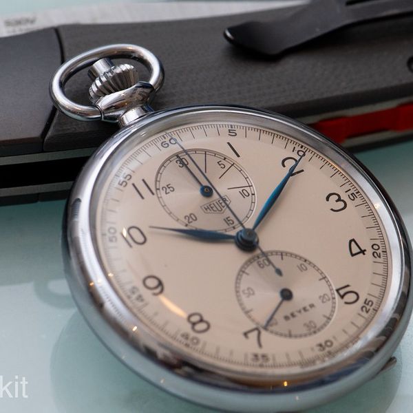 FS: Heuer Pocketwatch Chronograph Valjoux 61 (1930s) $1100 | WatchCharts