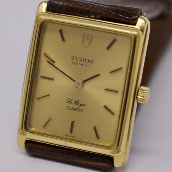 Vintage Mens Rolex Tudor Le Royer Swiss Quartz Tank Wristwatch ...