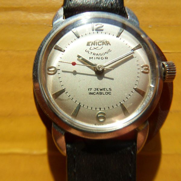 Vintage SWISS ENICAR ULTRASONIC MINOR 17 Jewels Manual Men's Watch,cal ...