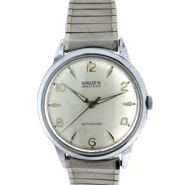 Vintage Gruen Precision Autowind Stainless Steel Swiss Watch Menâ s ...