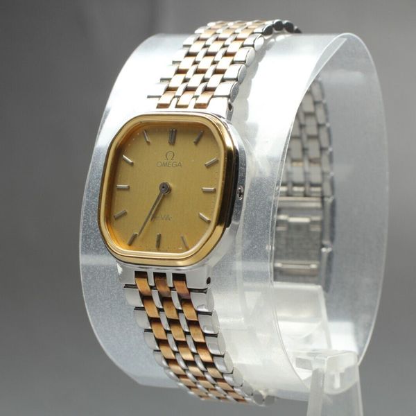 *NEAR MINT+2* OMEGA De Ville 1387 Quartz Gold Plated Swiss Made Vintage ...