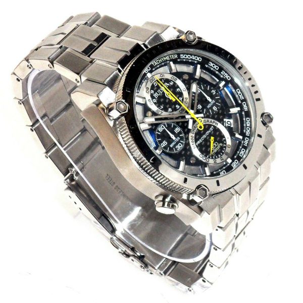 BULOVA $799 MENS SILVER DIVER BIG PRECISIONIST CHRONOGRAPH WATCH 96B175 ...