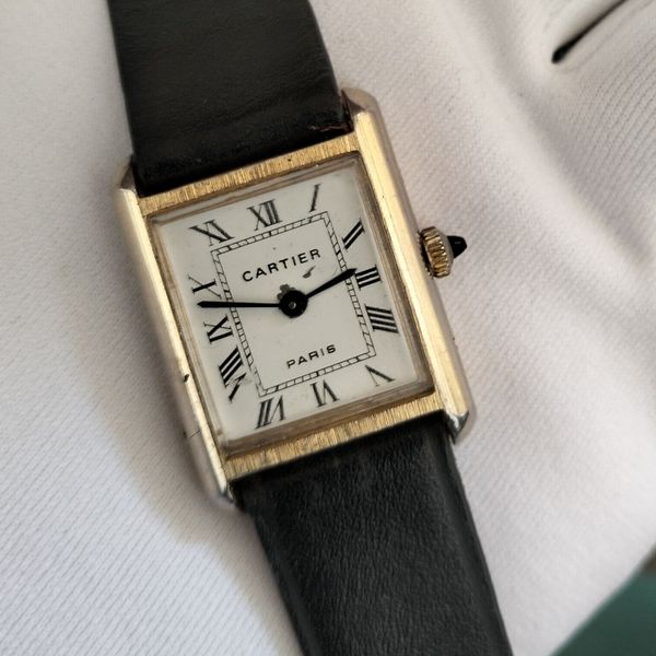 Vintage CARTIER Tank PARIS Mecanic 1970 Chiffres Romains | WatchCharts ...