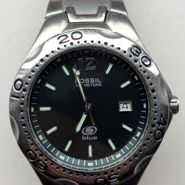 Fossil Blue AM-3492 Men's Watch 100m Water-Resistant with Rotating ...