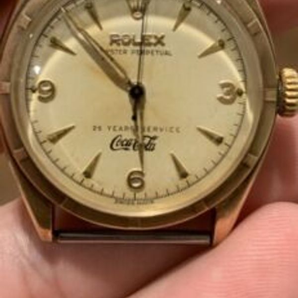 1950s Rolex Model 6085 Depose 25 Years Of Service Coca Cola Retirement ...