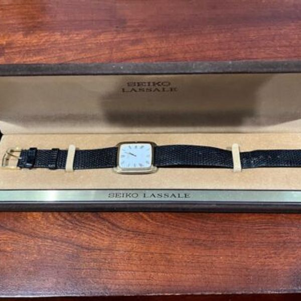 Seiko Lassale Ultra Thin CLASSIC Roman Numeral 9300-5008 Watch in Case | WatchCharts Marketplace