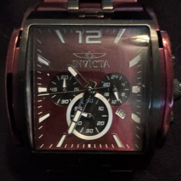 Invicta Speedway Burgundy 50mm | WatchCharts Marketplace
