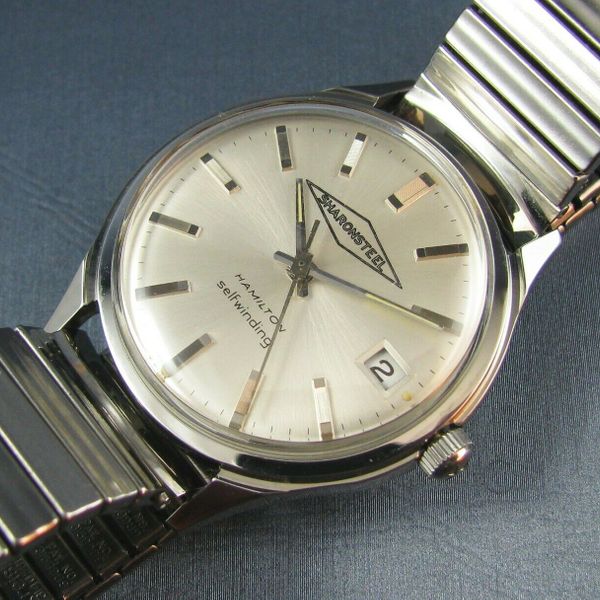 Vintage Hamilton Automatic Stainless Sharon Steel Corp Presentation ...