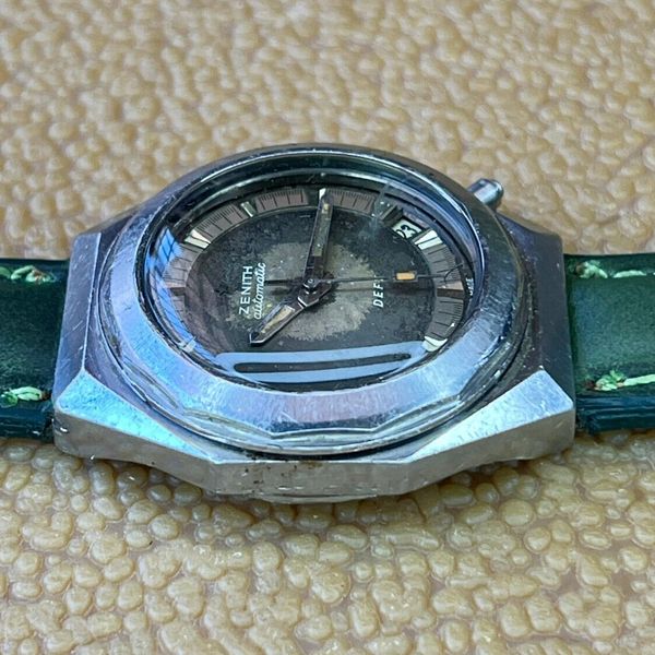 Zenith DEFY 05E829 Automatic Subsea Men's Watch Green Dial Vintage Rare ...