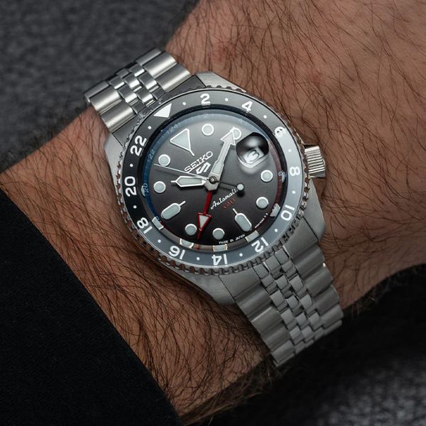 Seiko 5 Sports GMT Bezel Automatic Stainless Steel Menâ s Watch SSK019 ...