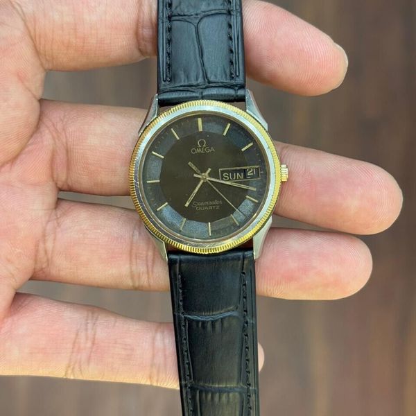 Vintage Omega Seamaster Watch Ref 1425 Quartz Black Dial | WatchCharts ...