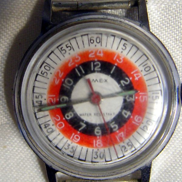 1970's Vintage Timex Sprite Bullseye Watch, runs and keeps time ...