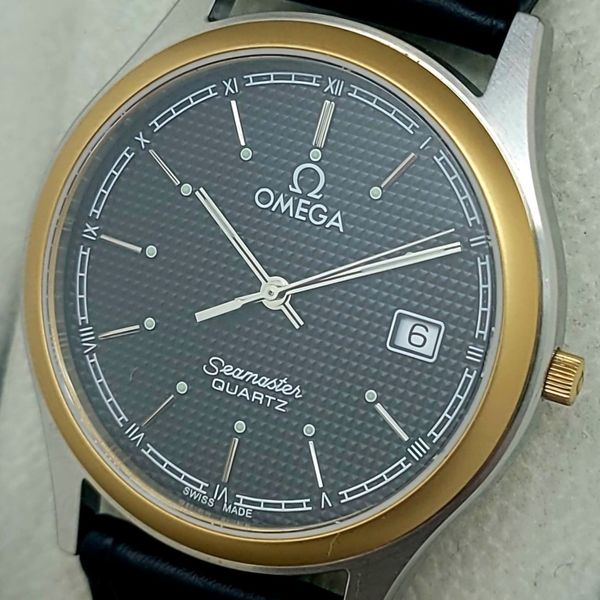 Vintage Omega Seamaster 1425 Black Embossed Swiss Used With Good ...