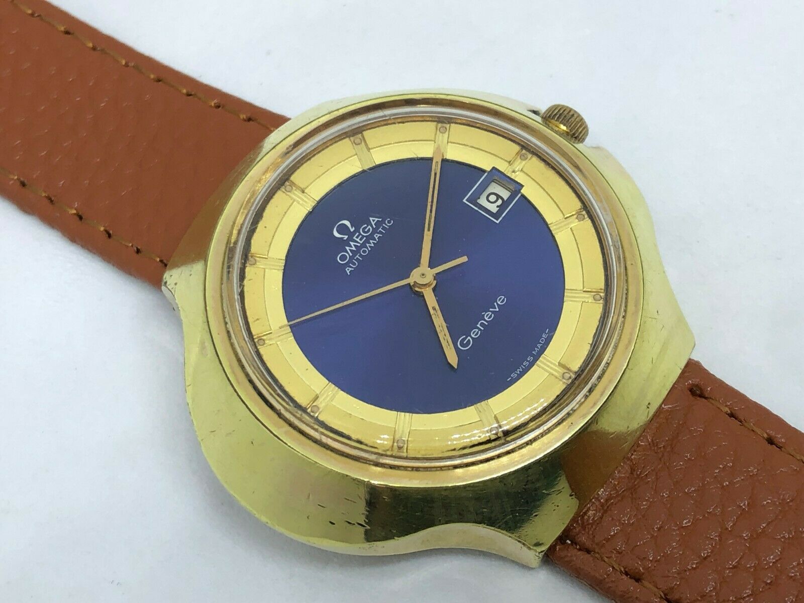 Vintage OMEGA Genève Automatic STINGRAY 166.121 - Cal Ω 1480 - Gold ...